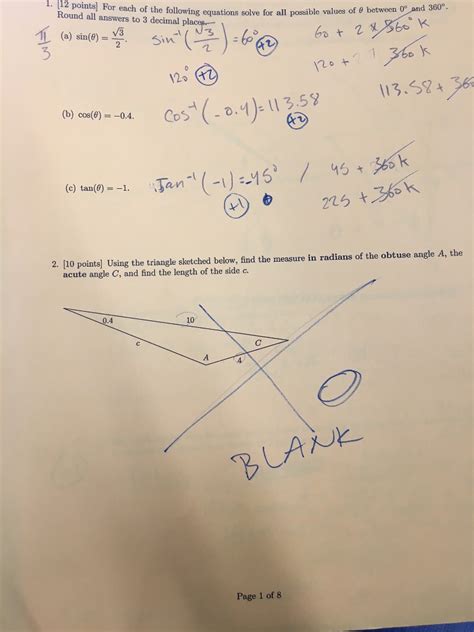 solved for each of the following equations solve for all