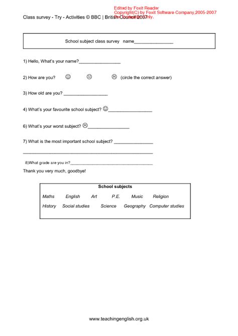 Class Survey