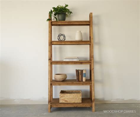DIY Ladder Bookshelf BUILDING PLANS