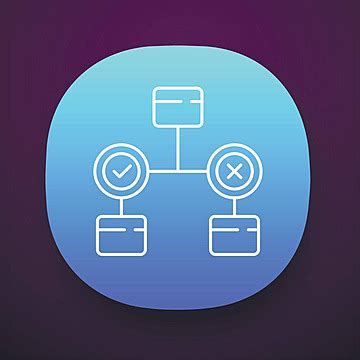 Tree Diagram App Icon With Node Link Structure For Webmobile Vector