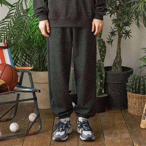 베이직라벨 빅사이즈 데일리 트레이닝팬츠 일자조거와이드 즐거움의 시작 Funshop
