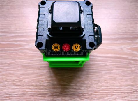 laser level equipment details and close up of the laser level