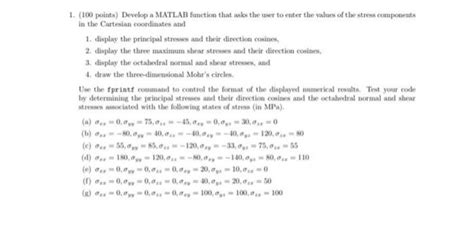 Solved 1 100 Points Develop A MATLAB Function That Asks Chegg