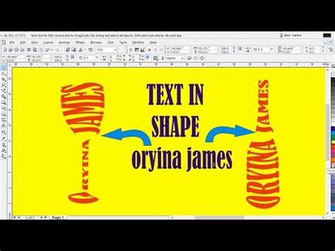 Text In Shape Corel Draw YouTube