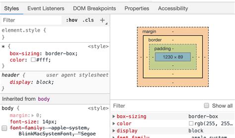 In Chrome Version 56 Developer Tools Missing Computed Tab Stack