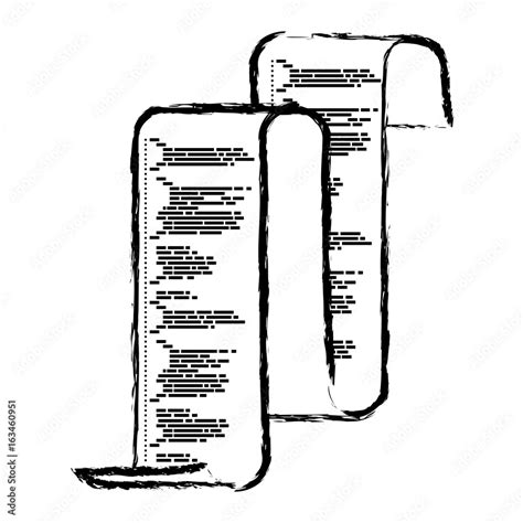 Monochrome Blurred Silhouette Of Continuously Sheet With Printed Source