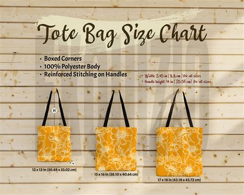 Aop Tote Bag Size Chart Mockup Printify All Over Print Black Handle