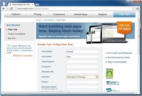 Caspio Bridge Platform To Build Web Apps And Cloud Databases Without