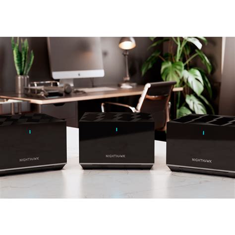 Nighthawk Tri Band Wifi Mesh System Gbps Router Satellites Blue Square Power