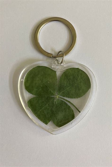 Four Leaf Clover Keyring Etsy