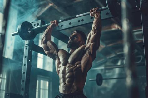 Premium Photo A Man Lifting Weights In A Gym Suitable For Fitness Content