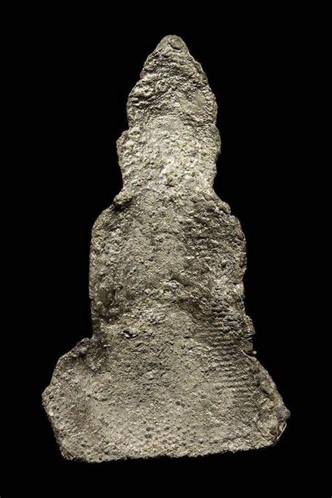 พระกรุเมืองลพบุรี พระอู่ทองท้องช้าง เนื้อชินเงิน พิมพ์ใหญ่ กรุวัดพระศรีรัตนมหาธาตุ จ ลพบุรี