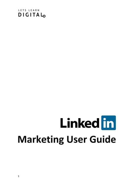 Linkedin B2b Marketing User Guide 2020 Pdf Social Networking Internet