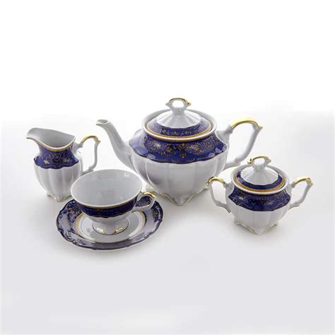 Сервиз чайный Мария Тереза-Элеганз Кобальт Bavarian Porcelain 6 пер 15 ...