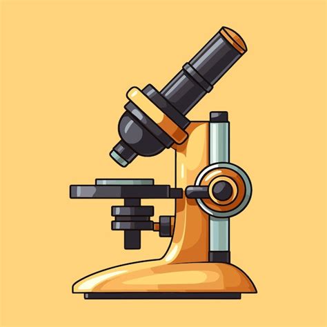 Premium Vector Simple Microscope Vector Illustration Flat Design