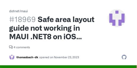 Safe Area Layout Guide Not Working In Maui Net8 On Ios 1711 · Issue