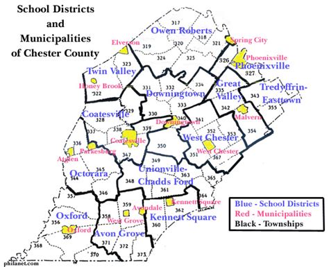 Chester County School District Map Maping Resources