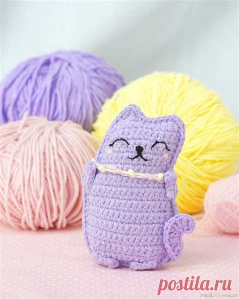 Кошечка крючком. Плоские вязаные игрушки. МК, схемы, описание. Другие ...