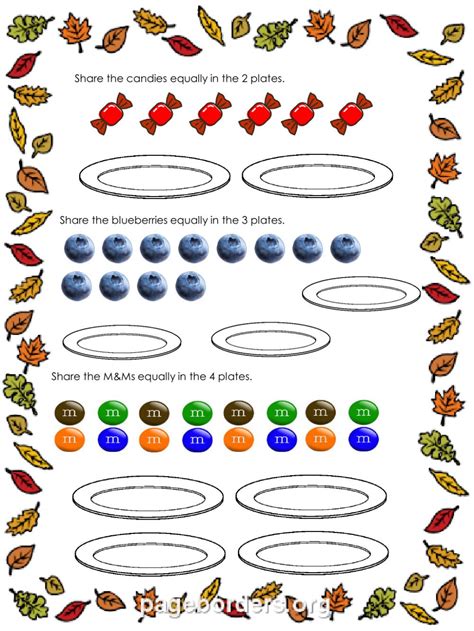 Division By Equal Sharing Worksheets Divisonworksheets