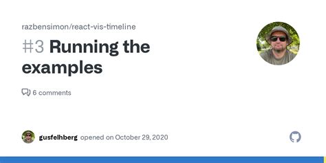 Running The Examples · Issue 3 · Razbensimonreact Vis Timeline · Github