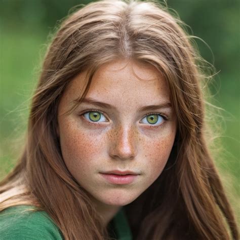 A Lebenese Girl With Light Brown Hair And Green Eyes