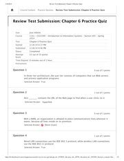 Chapter Practice Quiz Review Test Submission Chapter Practice Quiz H Course