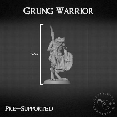 3d Printable Grung Warrior By Crafty Witch Miniatures