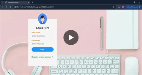 just built a responsive login page using html css and javascript