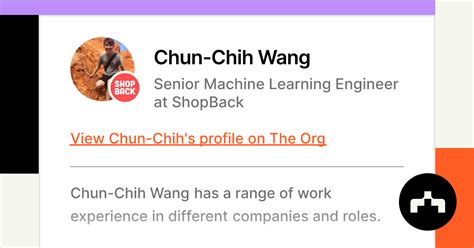 Chun Chih Wang Senior Machine Learning Engineer At Shopback The Org