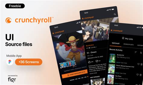 Crunchyroll App Ui Free Ui Kit Recreated Figma