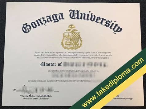Where To Buy Gonzaga University Fake Diploma Certificate