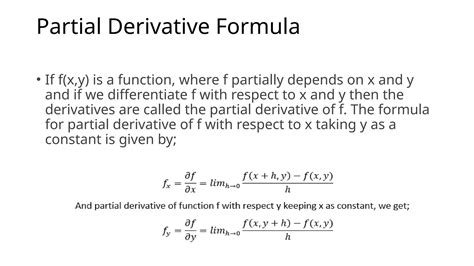 Differential Equation For Partial Derivatives Pptx