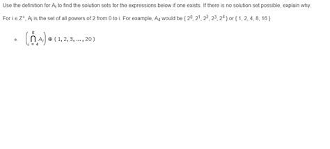 Solution Set Definition Solution Set Definition