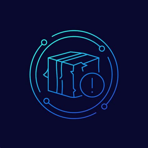 Premium Vector Damaged Package Or Broken Box Line Icon