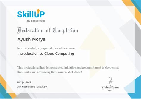 Sample Of Skillup Certificate Pdf