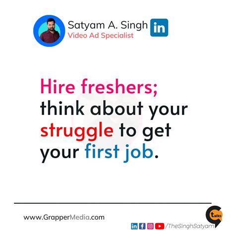 Satyam A Singh Parihar On Linkedin Jobs Fresher Fresherjob Media Video Videomarketing