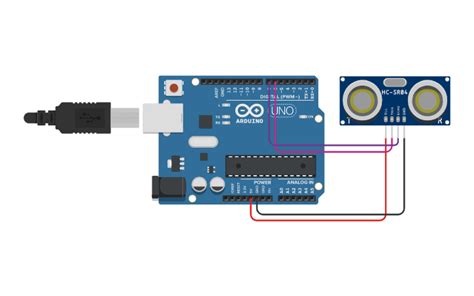 Circuit Design Sensore Di Distanza Tinkercad