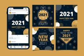 时尚2021圣诞节卡片素材下载