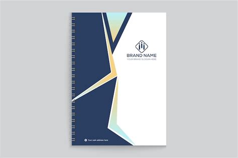 Modelo De Capa De Caderno De Luxo Vetor Premium