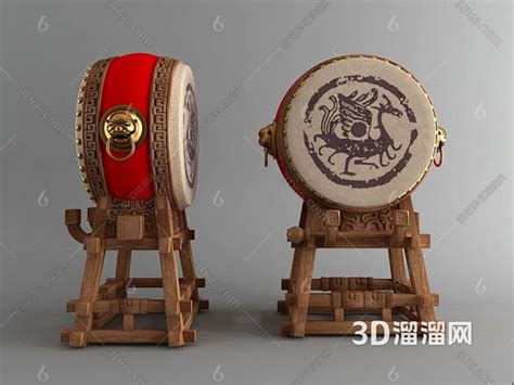 中式 鼓 战鼓 大鼓3d模型