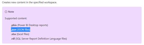Re Upload A Json File Using Power Bi Api Microsoft Fabric Community