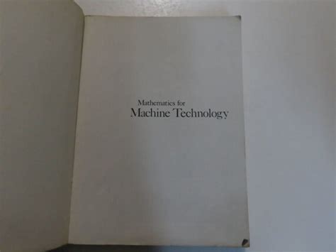 1974 Mathematics For Machine Technology Manual Factor Gem