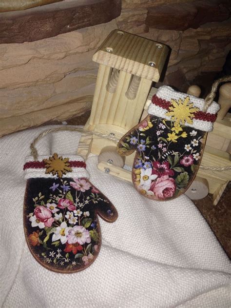 Купить Елочные подвески Варежки елочные игрушки елочные украшения елочная игрушка елочка