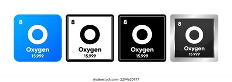 Oxygen Chemical Element 8 Atomic Number Stock Vector (Royalty Free ...