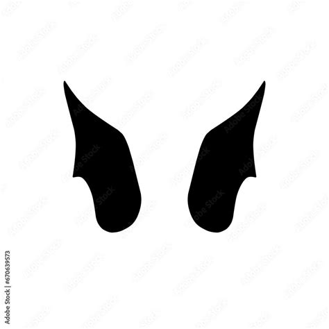 Devil Horns Silhouette Stock Vector Adobe Stock