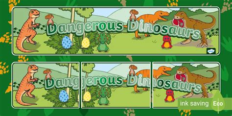 NEW Dangerous Dinosaurs Display Banner Profesor Hizo