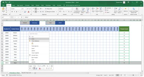 Free Excel Attendance Tracker Template OneTap