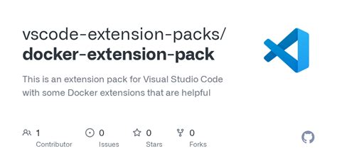 Github Vscode Extension Packsdocker Extension Pack This Is An