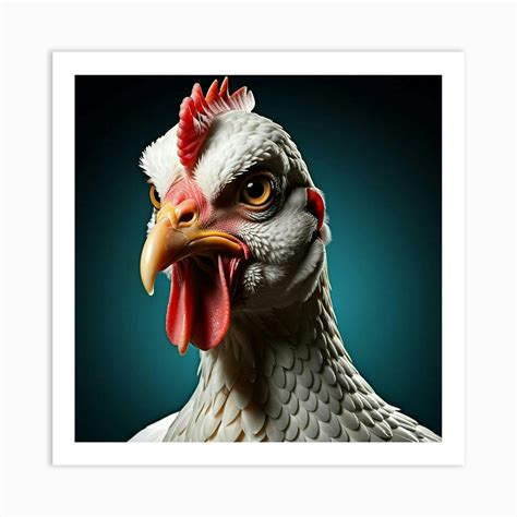 Human Chicken Face Hybrid Avian Anthropomorphic Humanoid Fowl