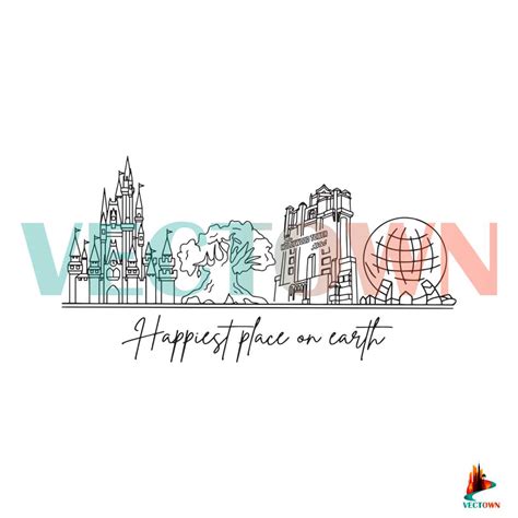Retro Disneyland Happiest Place On Earth Svg Cricut Files